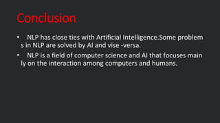 NATURAL LANGUAGE PROCESSING.pptx | Free Download