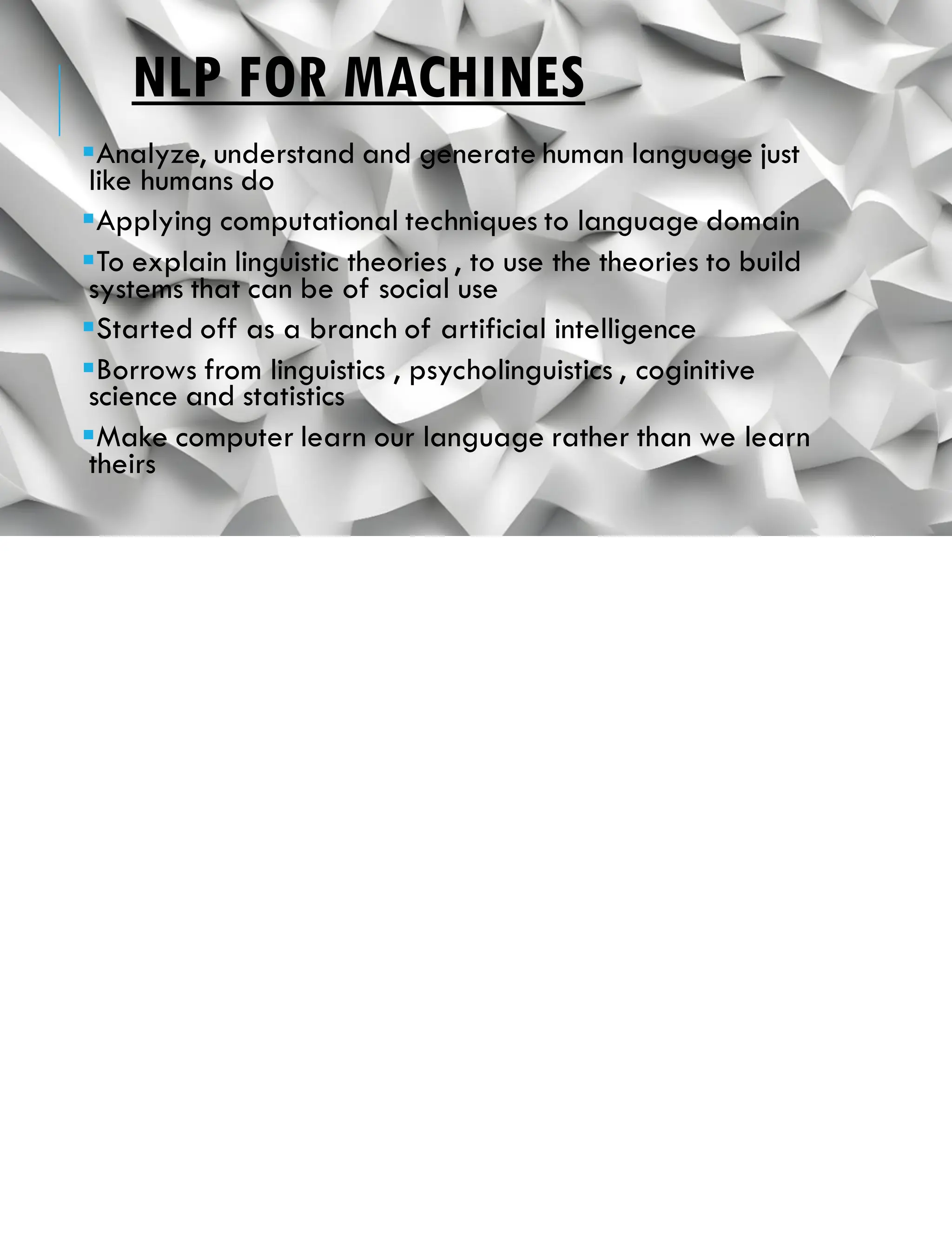 Natural language processing ppt for engineering | PDF