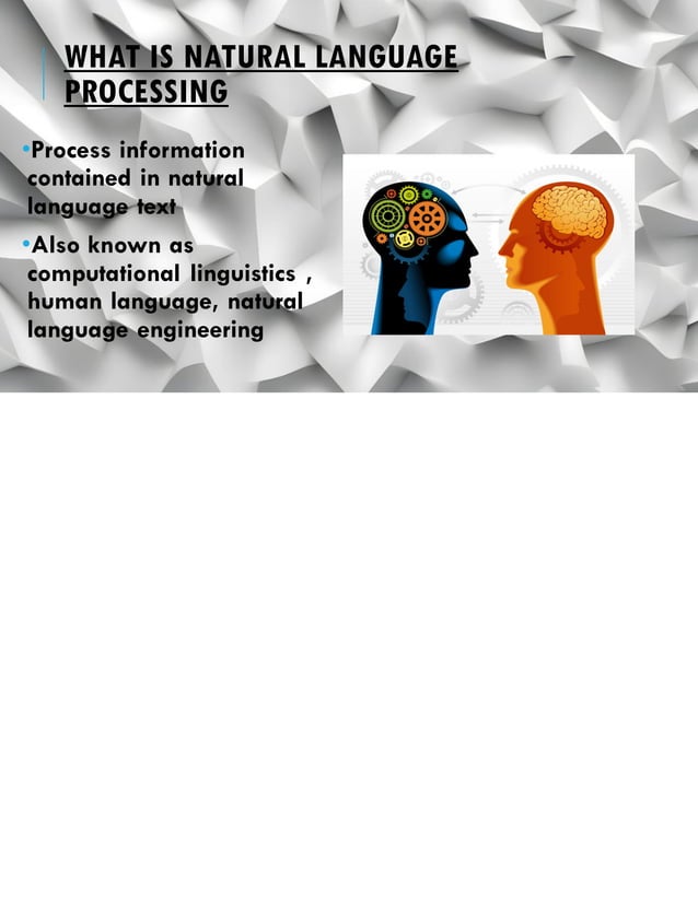 Natural language processing ppt for engineering | PDF