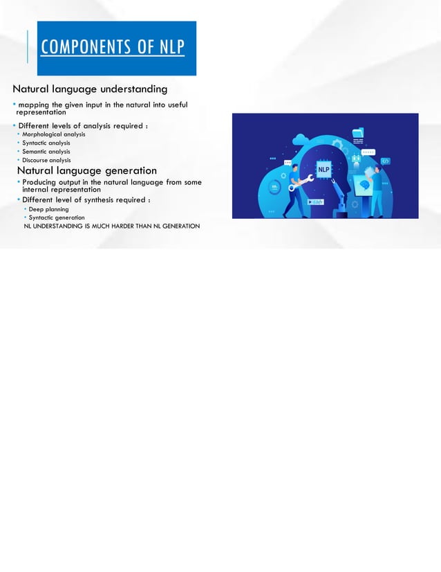 Natural language processing ppt for engineering | PDF