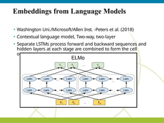 Natural Language Processing ELMo and BERT | PPTX