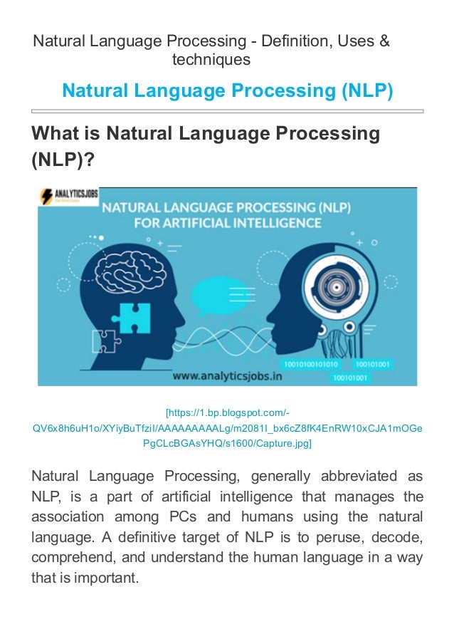 Natural language processing - Definition, uses & techniques