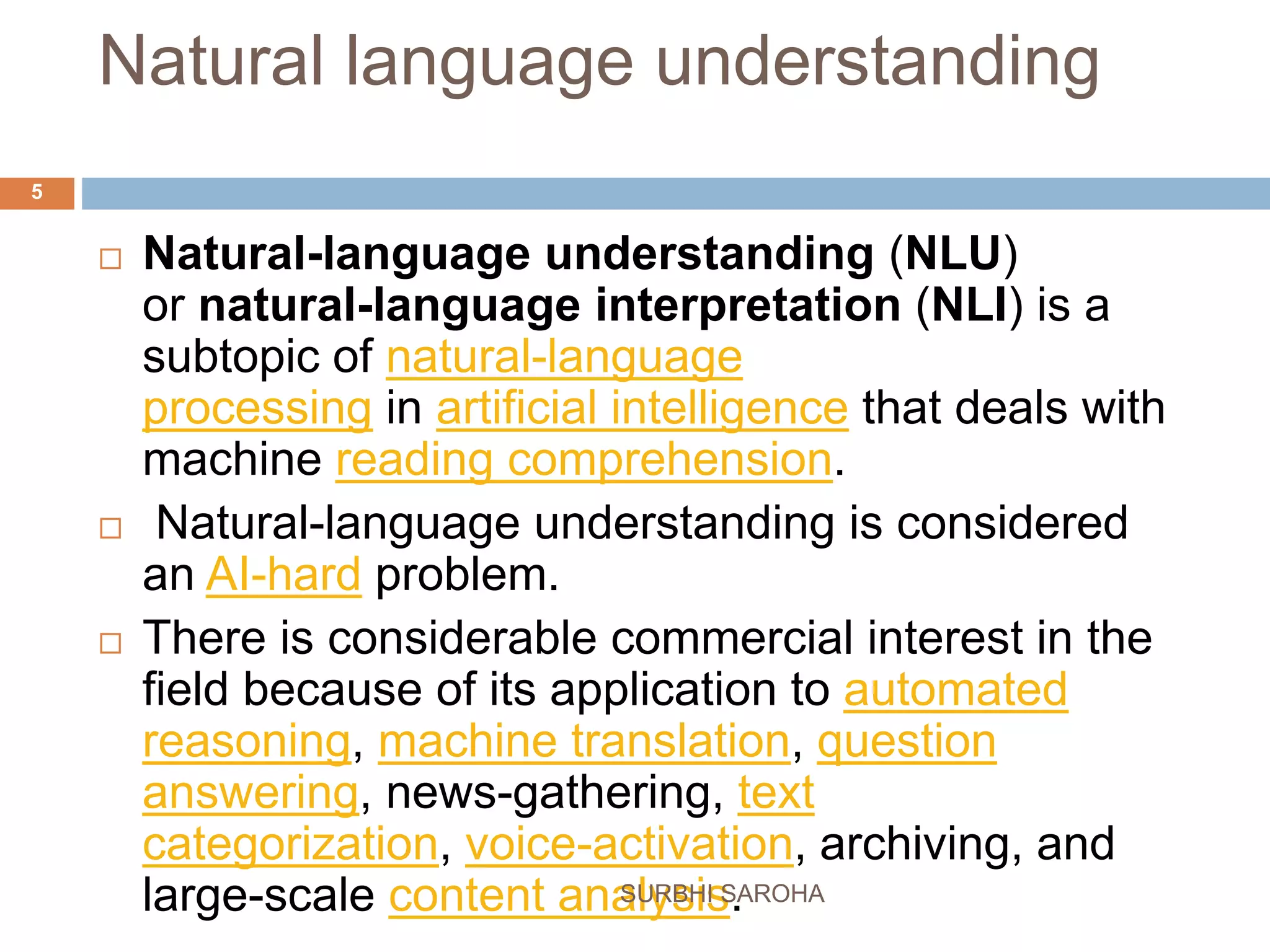 Natural language processing(AI) | PPT