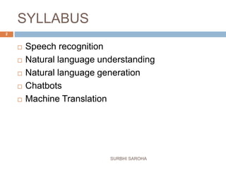 Natural language processing(AI) | PPT