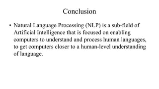 Natural language processing PPT presentation | PPTX