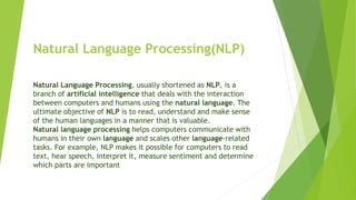 Natural language processing in artificial intelligence | PPT