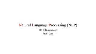 Natural language processing (nlp) | PDF