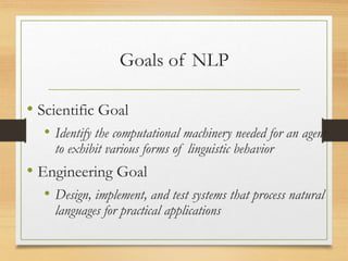 introduction to natural language processing(NLP).ppt | Artificial ...