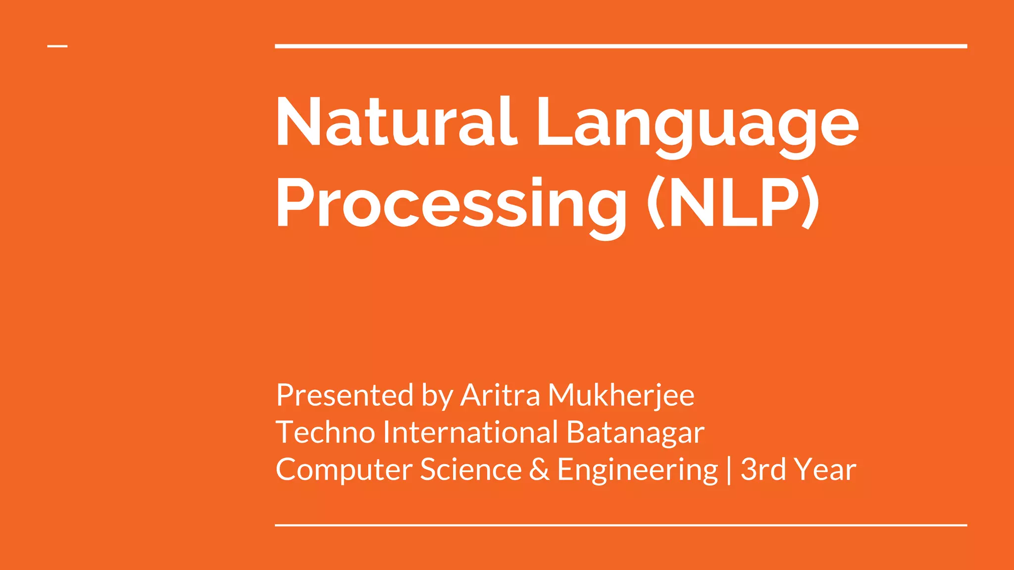 Natural Language Processing Nlp Introduction Pptx Programming Languages Computing