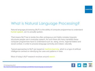 Natural Language Processing (NLP), Search and Wearable Technology | PDF