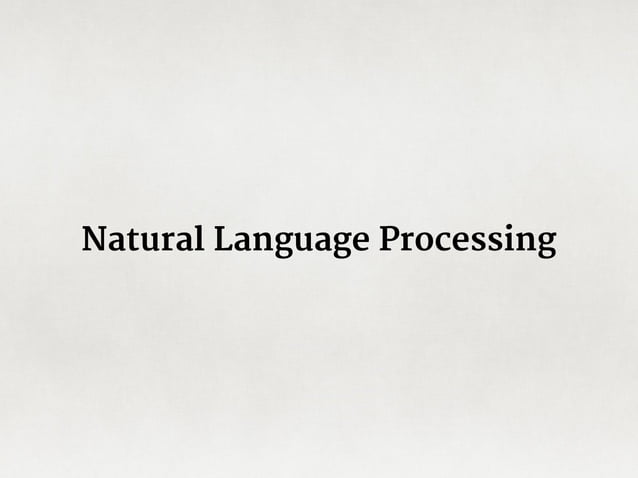 Natural Language Processing with Python | PPT