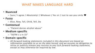 Natural Language Understanding in Healthcare | PPTX