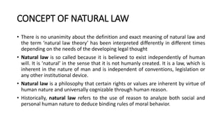 Natural Law Definition Science