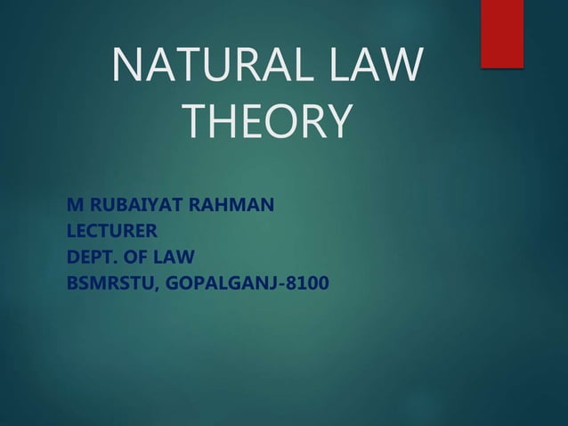 Natural Law Theory | PPTX | Christianity | Religion & Spirituality
