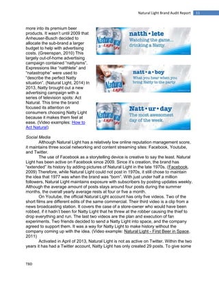 Natural Light Brand Audit | PDF