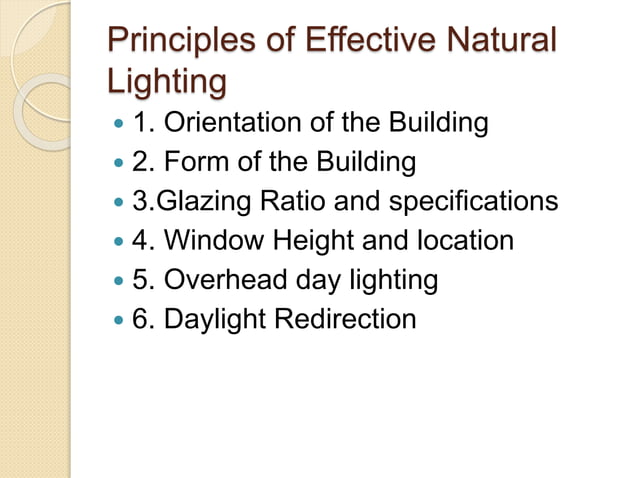 Natural lighting | PPTX