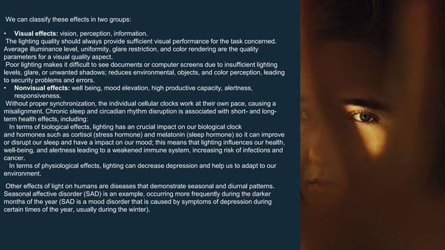 Natural Lighting Effect on Human.pptx | Eye and Vision Conditions ...