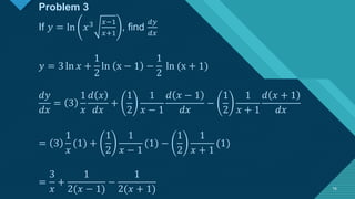 Natural Logarithmic Functions, Logarithmic Function_Differentiation and ...