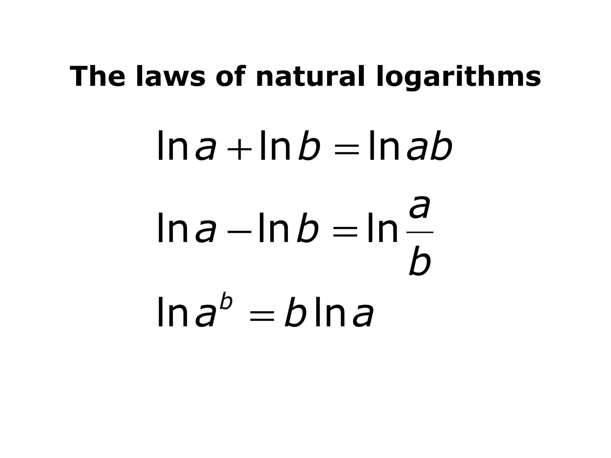 Natural Logs | PPT