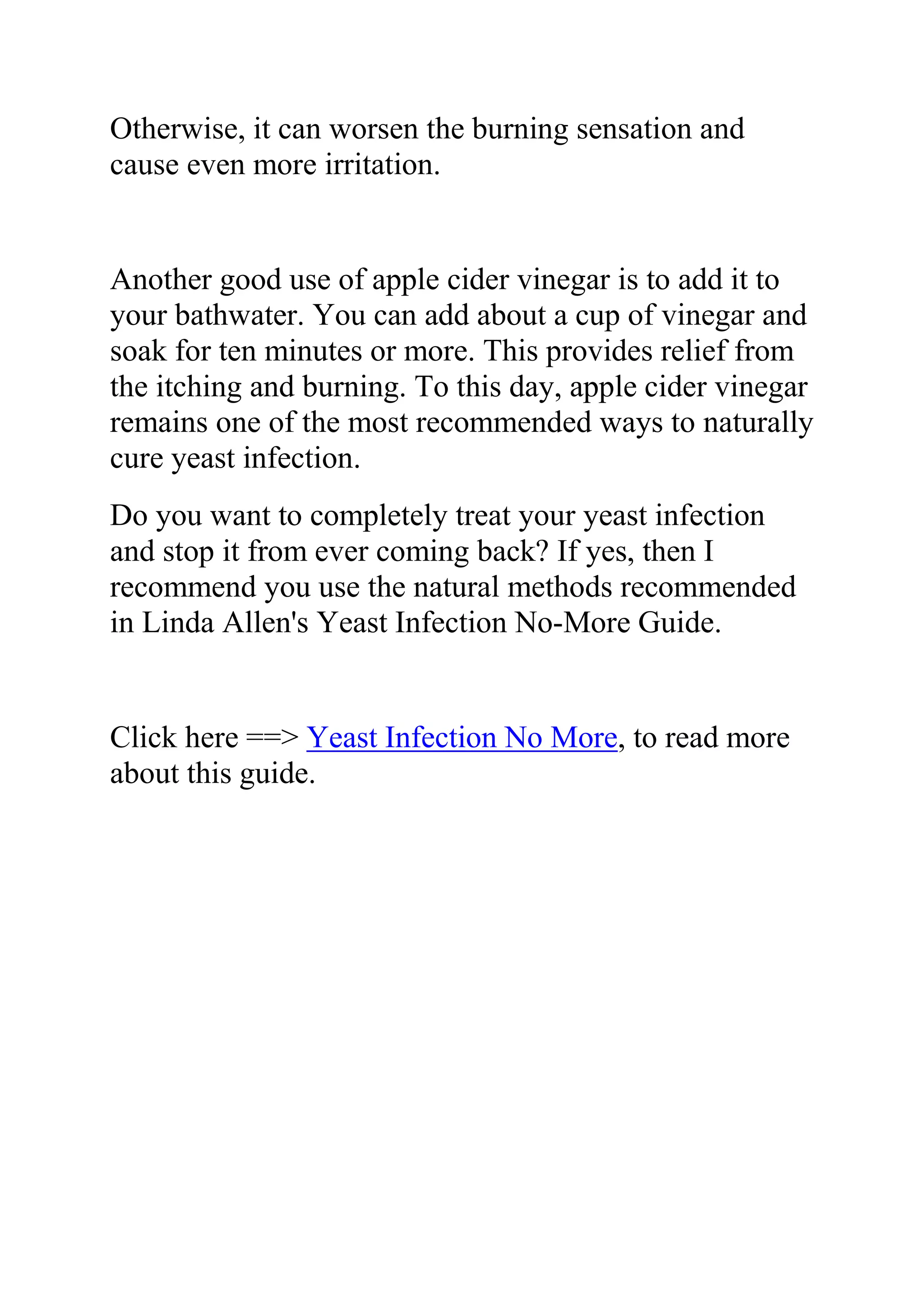 Naturally Cure Your Yeast Infection Pdf