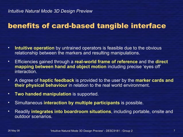 A Natural Mode UI for 3D Design Preview and Manipulation | PPT | 3-D Graphics | Computer ...