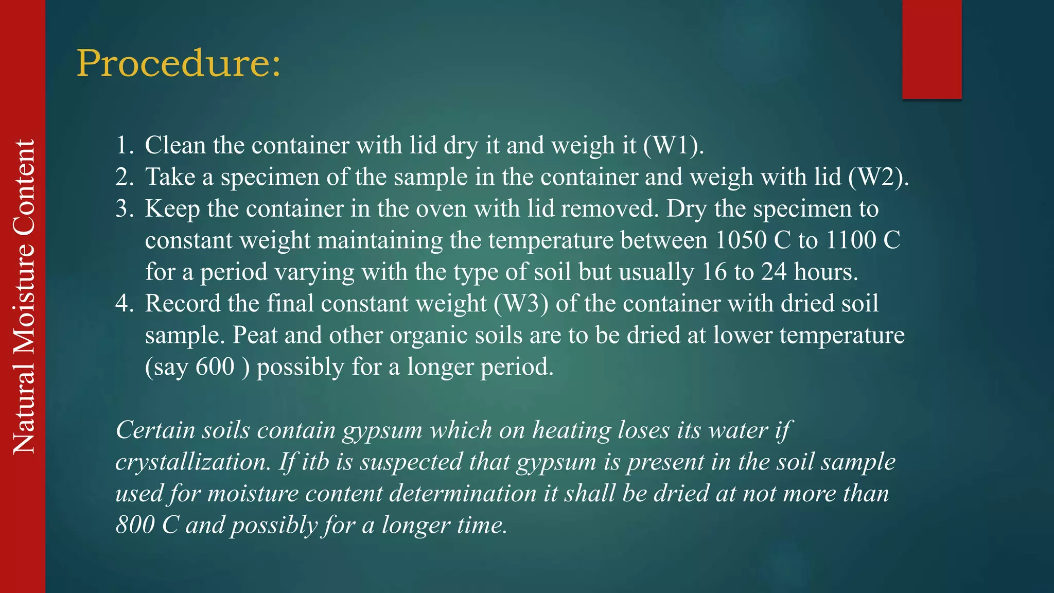 Natural moisture content | PPTX
