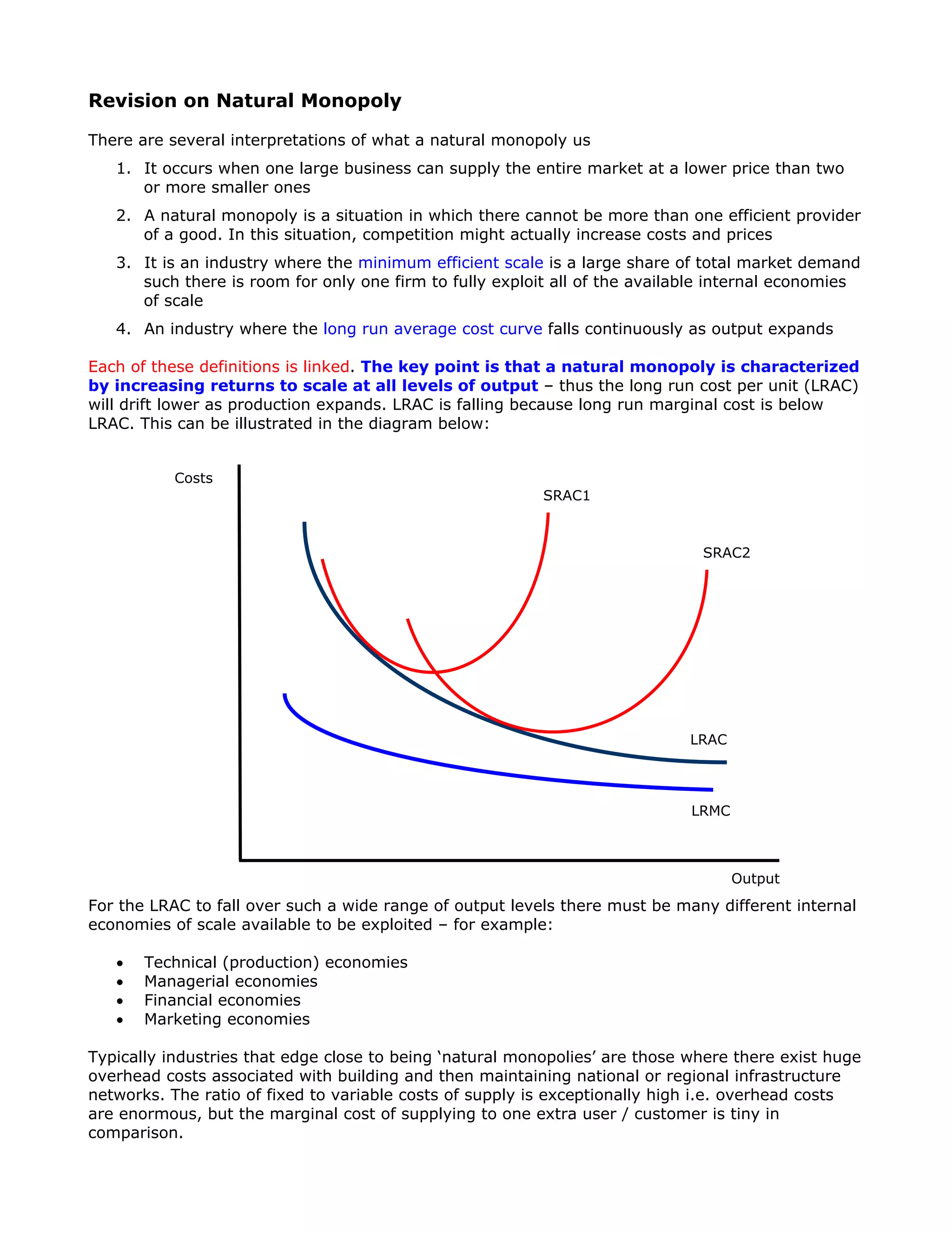 Natural Monopoly - revisited | PDF
