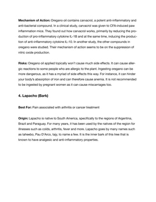 Natural Pain Killers For Severe Pain | PDF