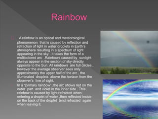 Natural phenomenon of light | PPTX