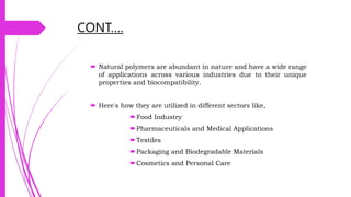 Natural Polymer Based Nanomaterials | PPTX | Chemistry | Science