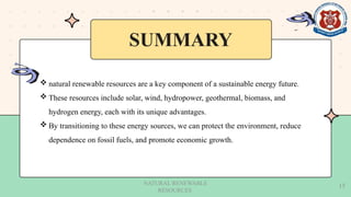 natural renewable resources / natural resources | PPTX