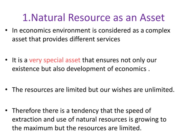 Natural resource economics | PPTX | Environmental Services Industry ...