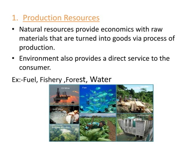 Natural resource economics | PPTX | Environmental Services Industry ...