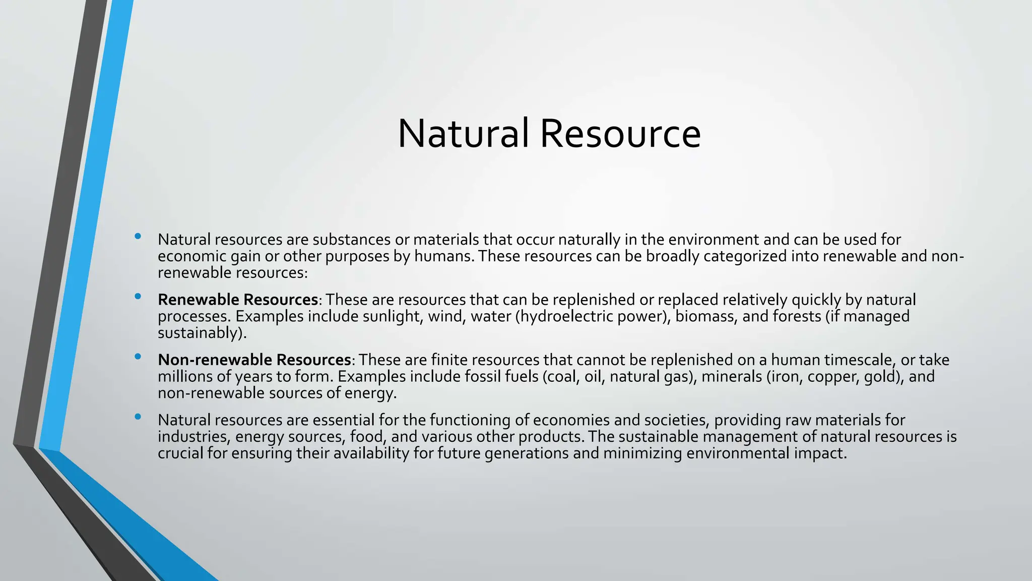 What is Natural Resource definition meaning? | PPT