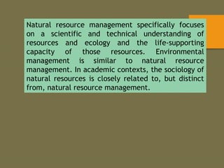 AG. ENG 312 Natural Resources and Environmental Mgt. | PPT