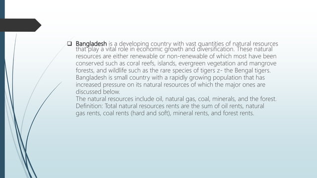 Natural resource of bangladesh | PPTX
