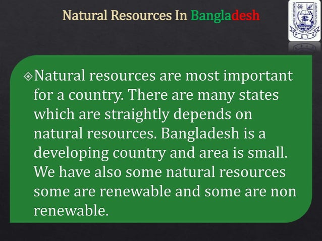 Natural resource profile of bangladesh | PPTX | Commodities | Economy