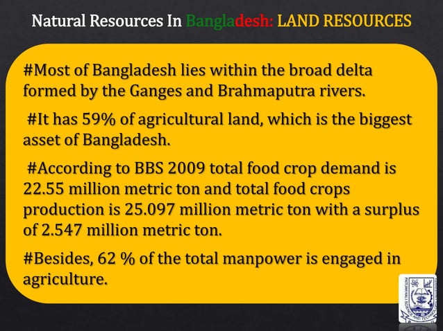 Natural resource profile of bangladesh | PPTX | Commodities | Economy