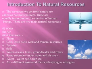 CBSE Class IX Chemistry Natural resources | PPTX