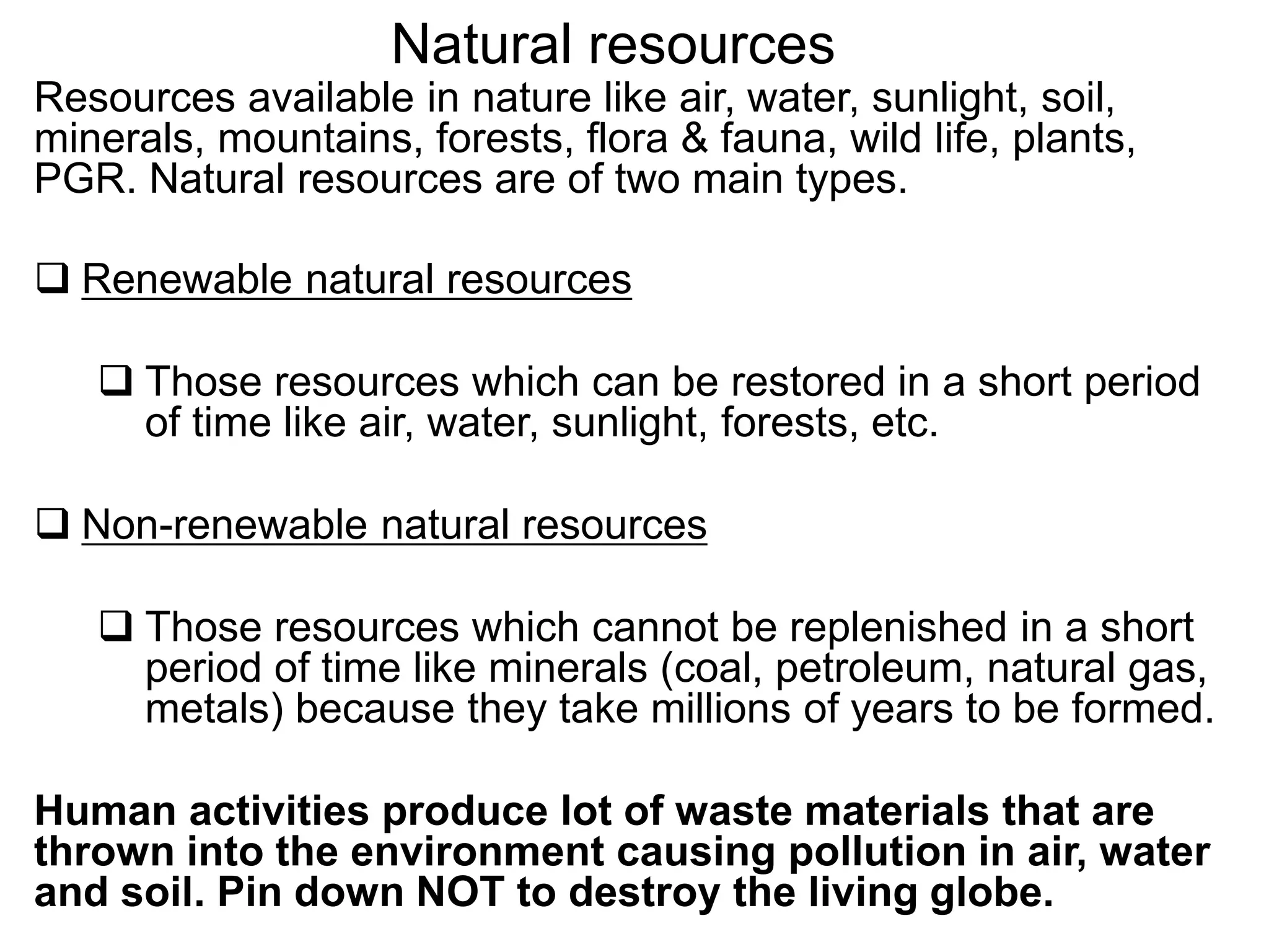Natural resources | PPTX