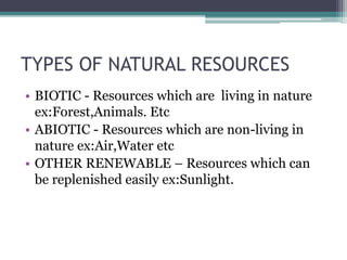 Natural resources & | PPT