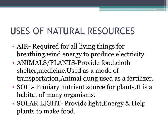 Natural resources & | PPT