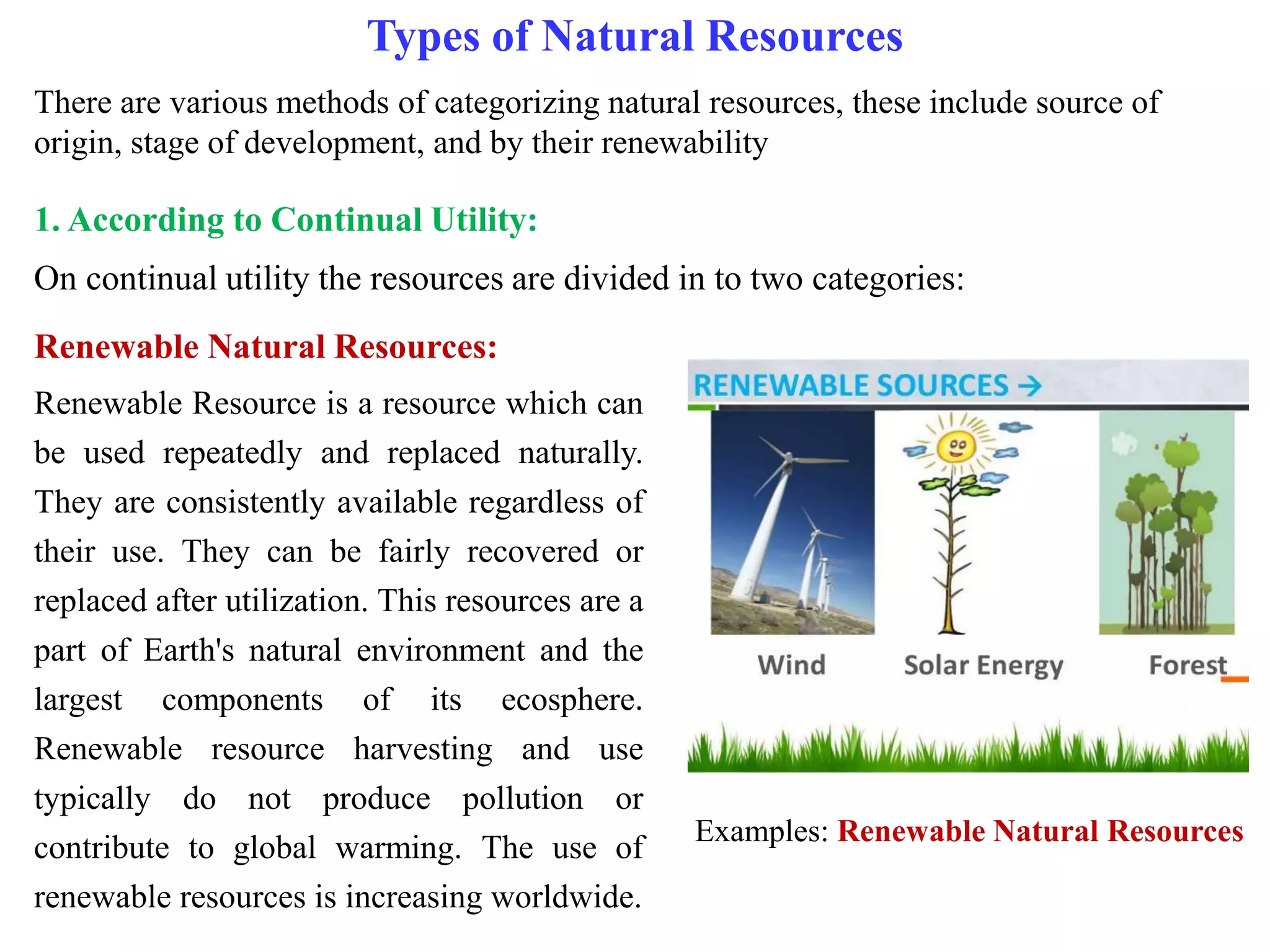 Natural Resources and Types | PPTX