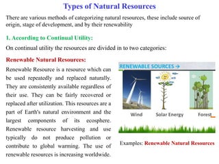 Natural Resources and Types | PPTX