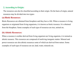 Natural Resources and Types | PPTX