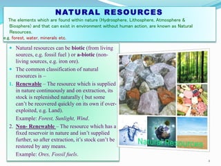 Natural Resources | PPTX | Environmental Services Industry | Industries