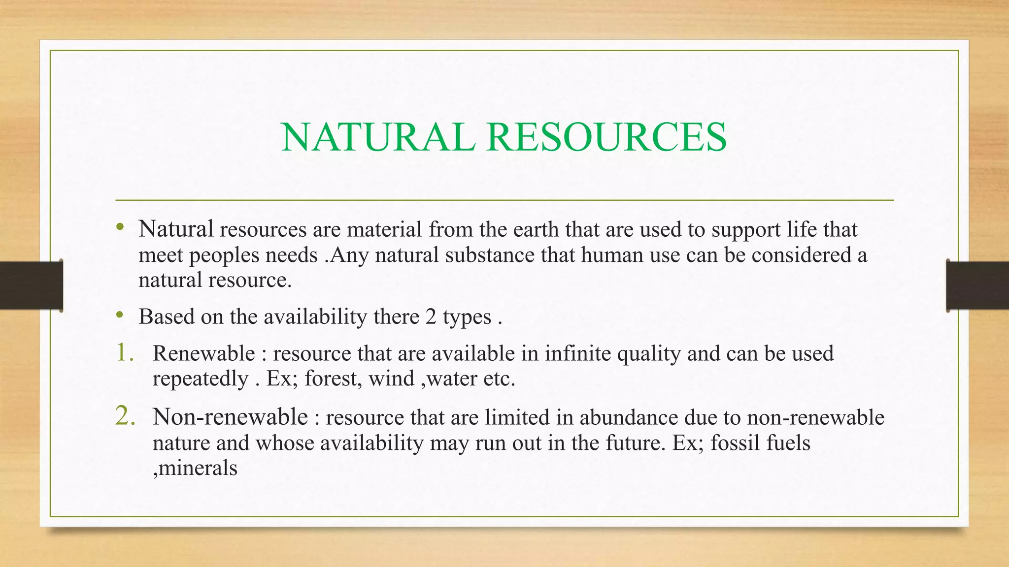 Natural resources | PPT