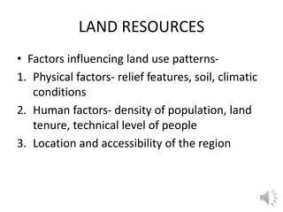 Natural resources land & soil | PPT