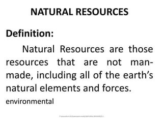 Natural resources 1 | PPT