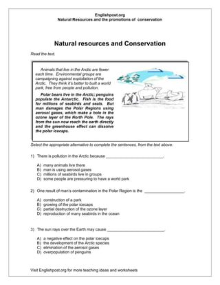 Natural resources and the promotion of conservation | PDF | Zoos ...
